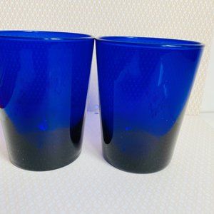 Libbey | Dining | Vintage Libbey Cobalt Blue Tumbler Drinking Glasses 4 ...